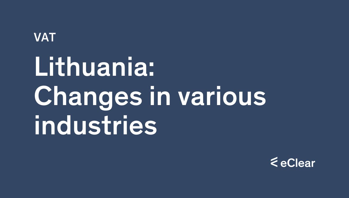 Lithuanian Government Announces VAT Rate Cuts - eClear AG