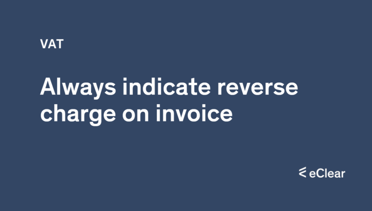 Simplified VAT procedure - eClear AG