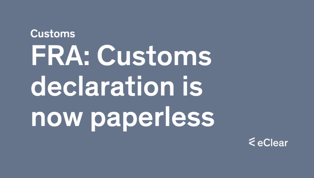 France: Customs declaration form is amended - eClear AG