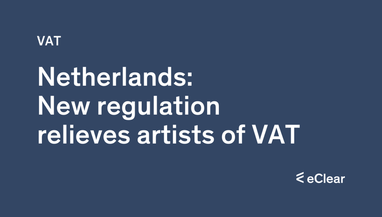 Netherlands: Artists and the VAT - eClear AG